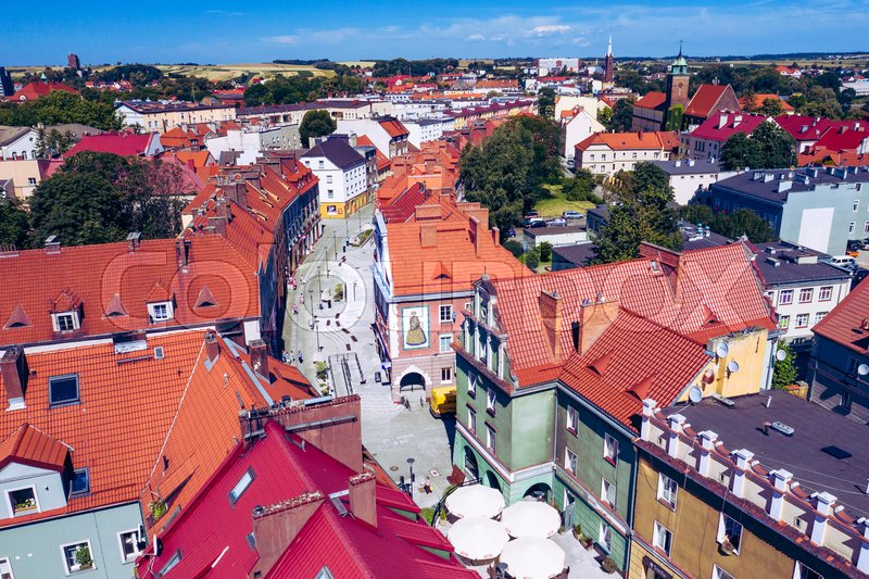 Raciborz. Poland. Aerial view of main ... | Stock image | Colourbox