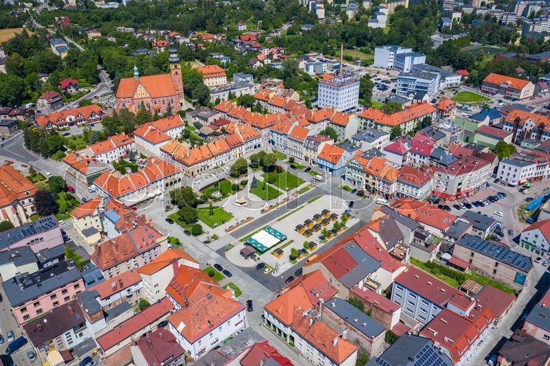 Wodzislaw Slaski. Poland. Aerial view ... | Stock image | Colourbox