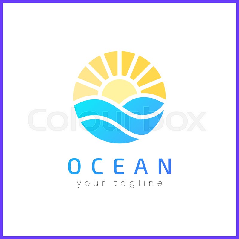 Sun Logo With Waves