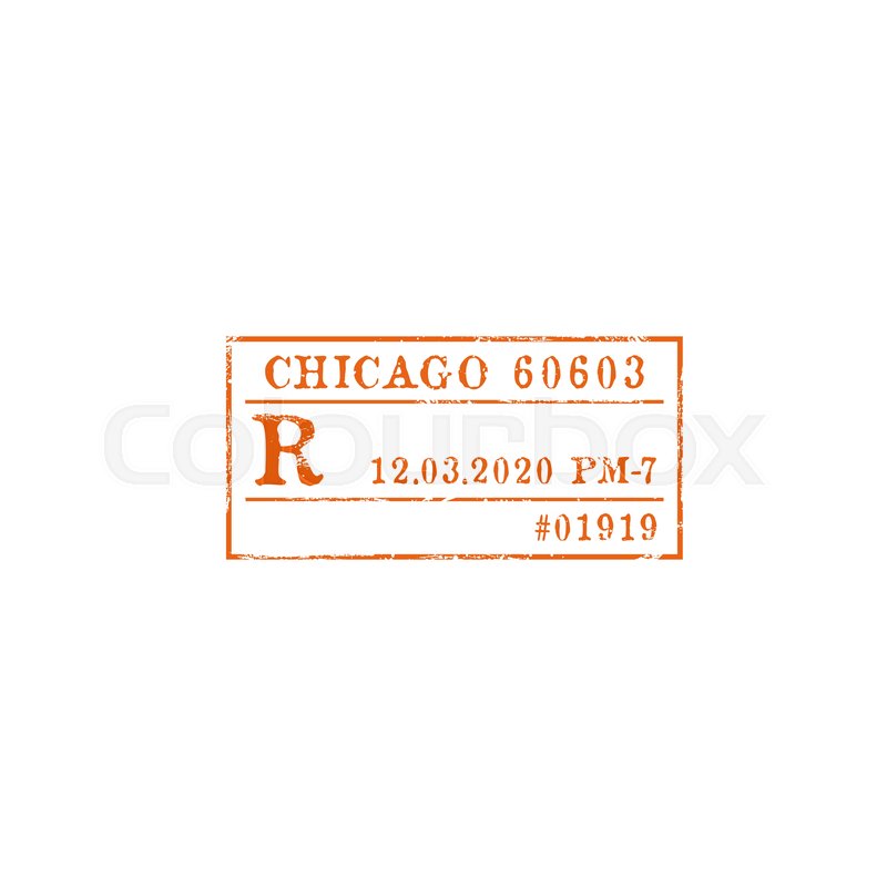 Chicago postage stamp isolated express ... | Stock vector | Colourbox