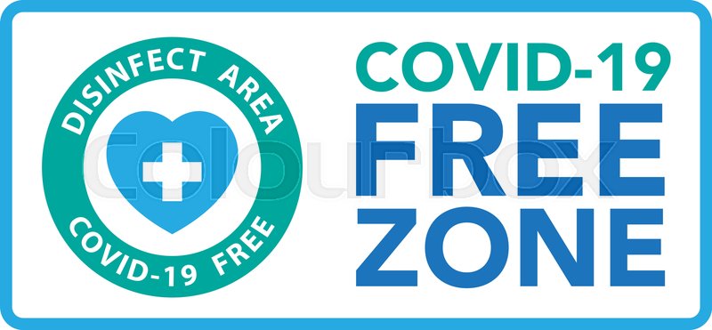 Covid free zone sign.Vector eps10 | Stock vector | Colourbox