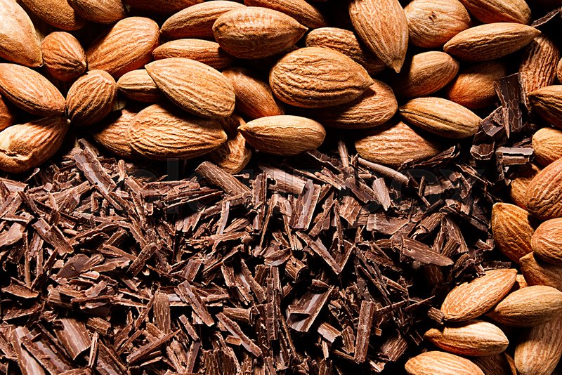 Almond nuts and delicious grated ... | Stock image | Colourbox