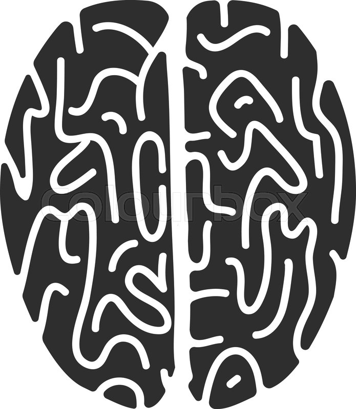 Top view brain icon. Simple ... | Stock vector | Colourbox