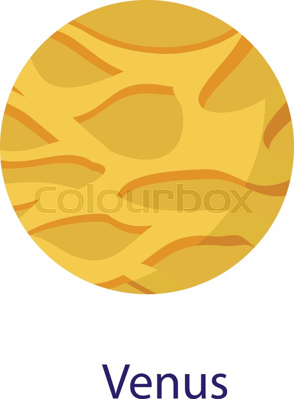 Venus planet icon. Flat illustration ... | Stock vector | Colourbox