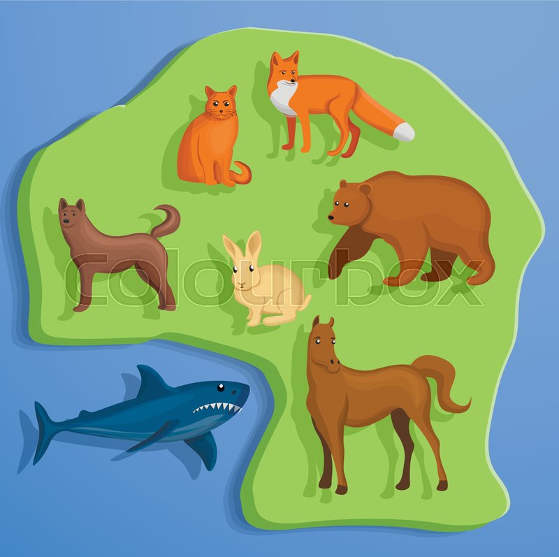 Land animal concept background. ... | Stock vector | Colourbox