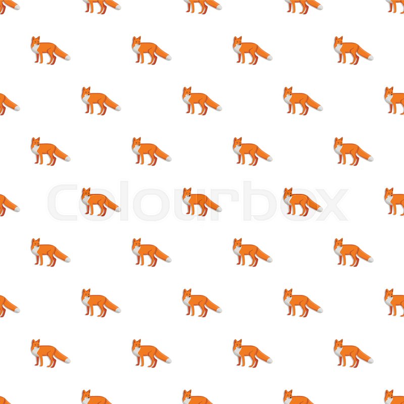 Cute fox pattern seamless repeat ... | Stock vector | Colourbox