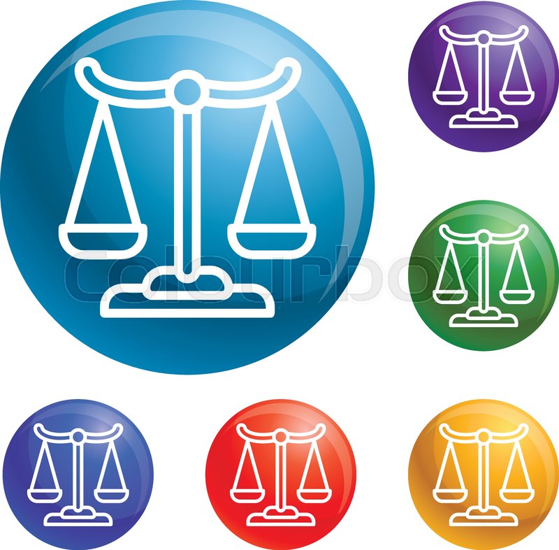 Financial balance icons set vector 6 ... | Stock vector | Colourbox