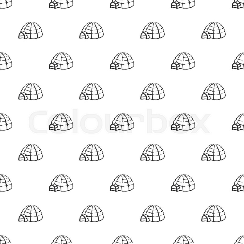 Alaska igloo pattern seamless repeat ... | Stock vector | Colourbox