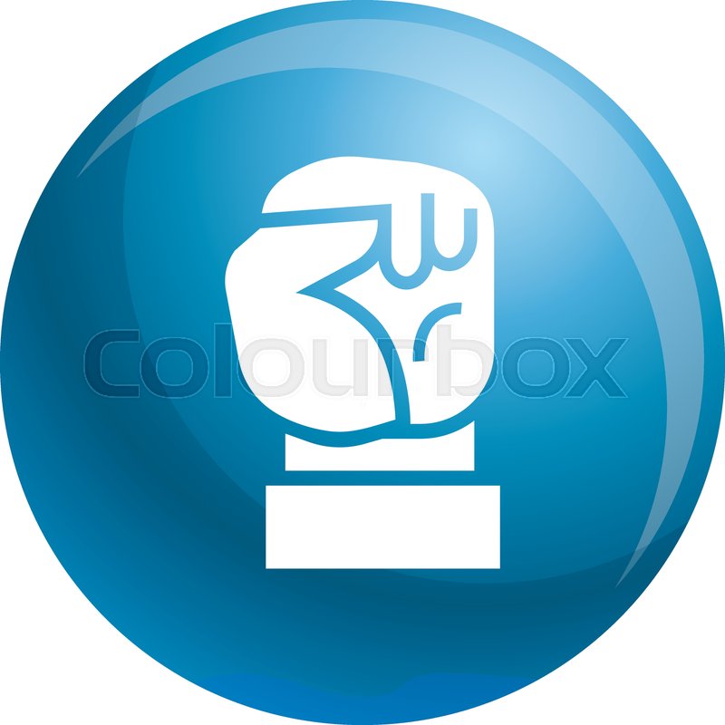 Fist up icon. Simple illustration of ... | Stock vector | Colourbox