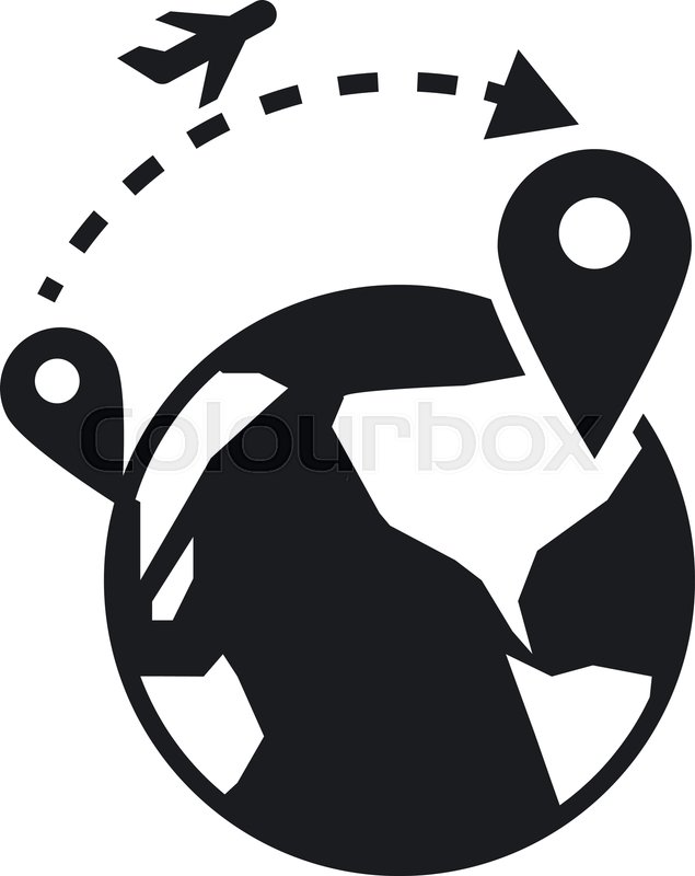 Global refugee migration icon. Simple ... | Stock vector | Colourbox