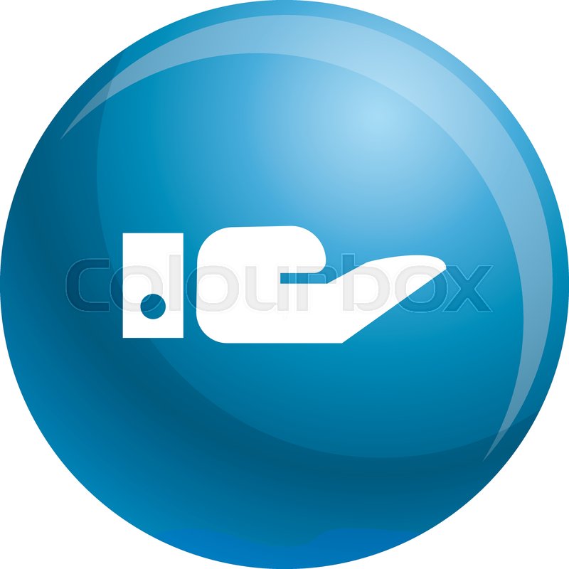 Give hand icon. Simple illustration of ... | Stock vector | Colourbox