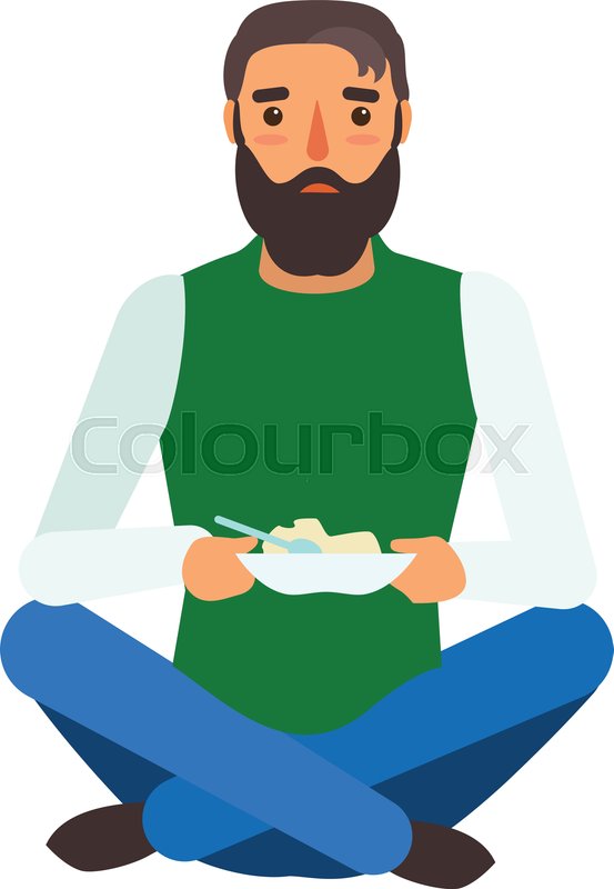 Refugee man eat icon. Flat ... | Stock vector | Colourbox Refugee man eat icon. Flat ... | Stock vector | Colourbox