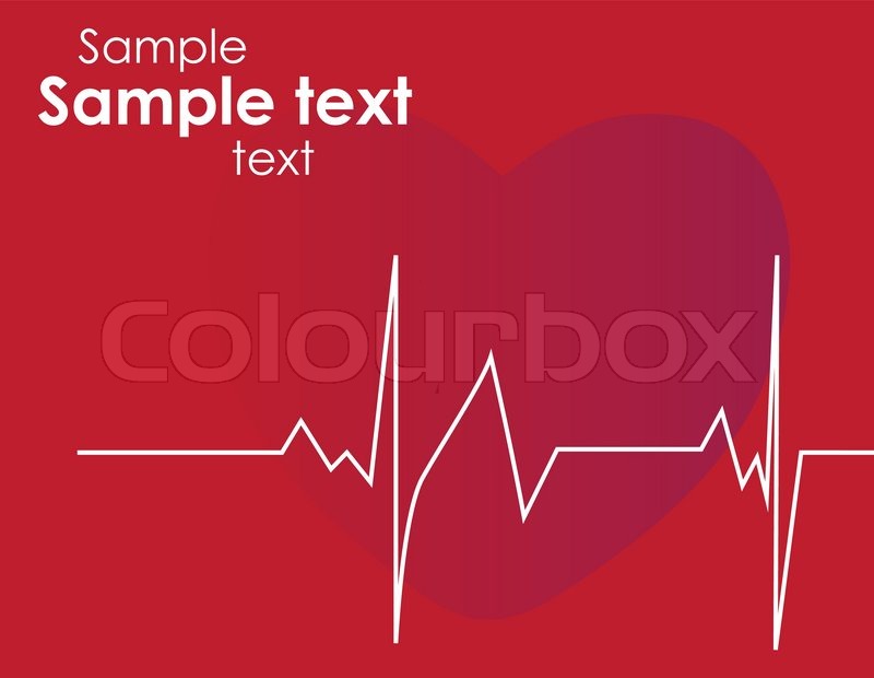 Cardiogram with heart Vector ... | Stock vector | Colourbox