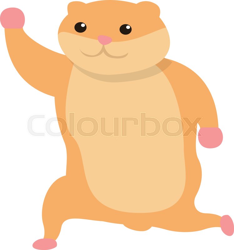Happy hamster icon. Cartoon of happy ... | Stock vector | Colourbox