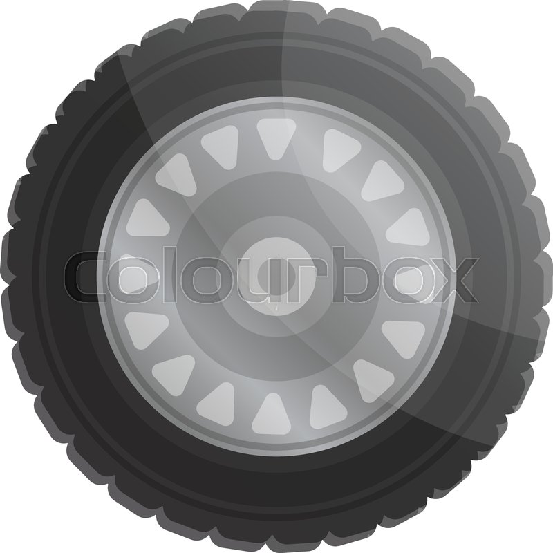 Car wheel icon. Cartoon of car wheel ... | Stock vector | Colourbox
