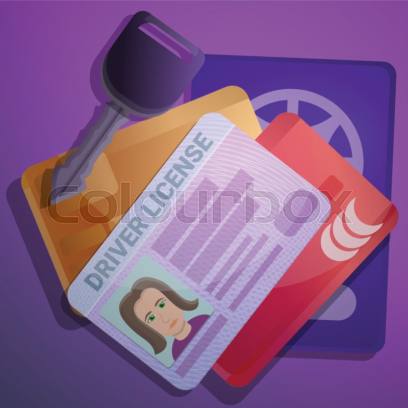Driver license document concept ... | Stock vector | Colourbox