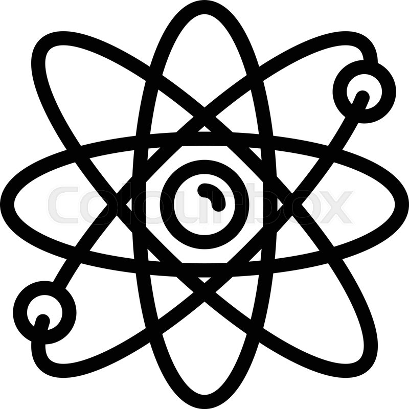 Electron motion icon. Outline electron ... | Stock vector | Colourbox