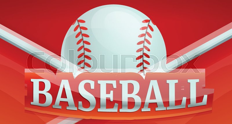 Baseball fire sport concept banner. ... | Stock vector | Colourbox