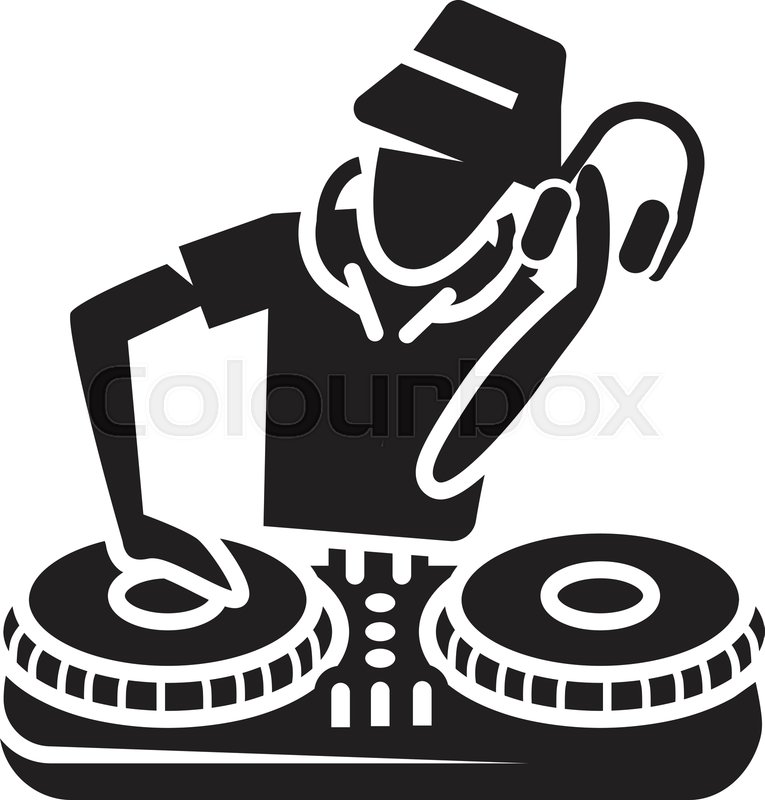 Dj Clipart Black And White