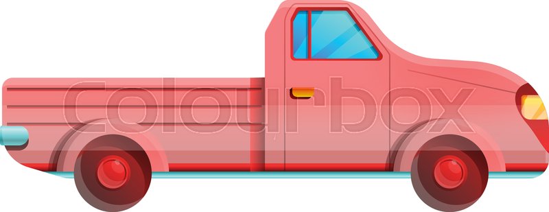 Red pickup icon. Cartoon of red pickup ... | Stock vector | Colourbox
