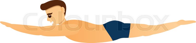 Man swimming pool icon. Cartoon of man ... | Stock vector | Colourbox