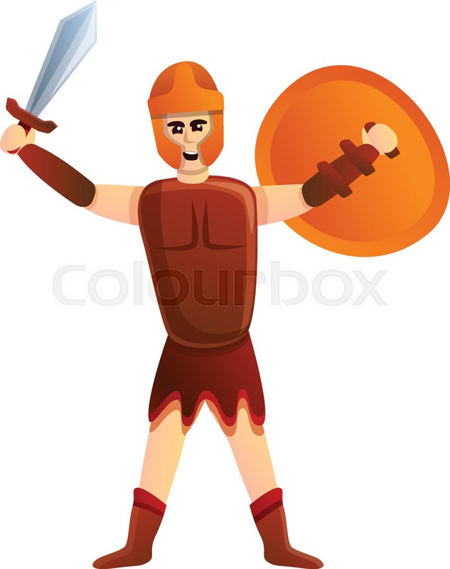 Gladiator icon. Cartoon of gladiator ... | Stock vector | Colourbox