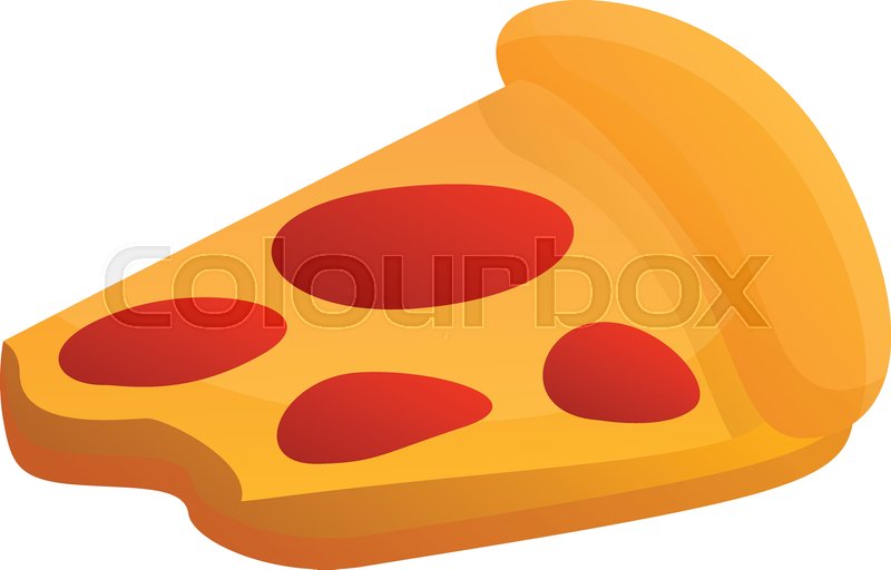 Bite pizza slice icon. Cartoon of bite ... | Stock vector | Colourbox