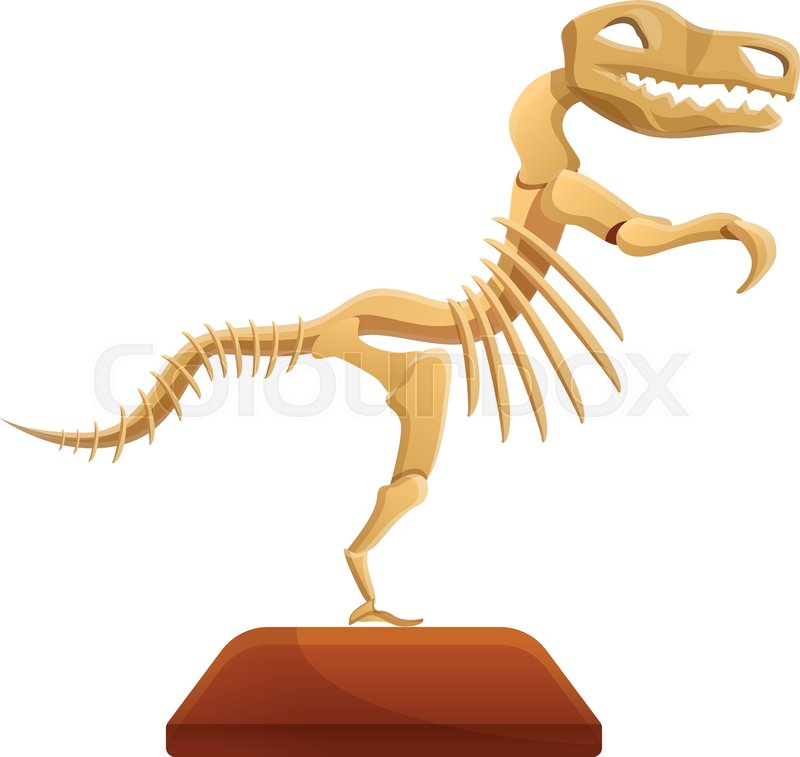 Dinosaur skeleton icon. Cartoon of ... | Stock vector | Colourbox