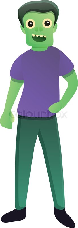 Smiling zombie icon. Cartoon of ... | Stock vector | Colourbox