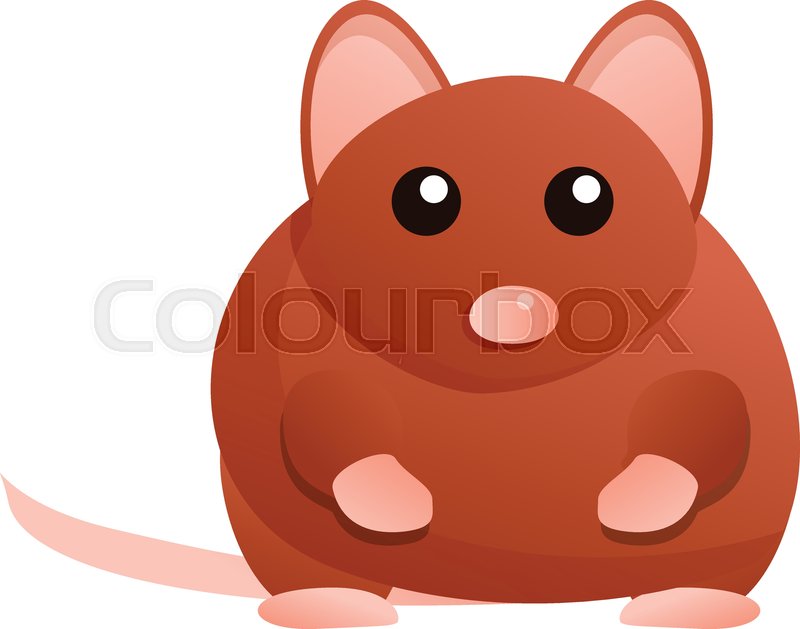 Fat mouse icon. Cartoon of fat mouse ... | Stock vector | Colourbox
