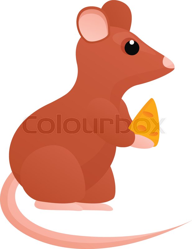 Rat cheese icon. Cartoon of rat cheese ... | Stock vector | Colourbox