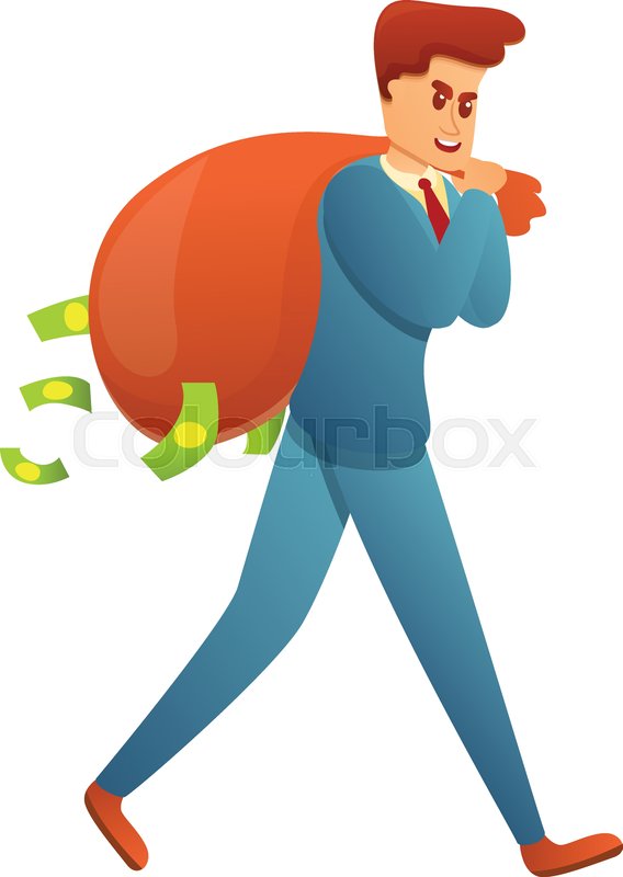 Stealing money icon. Cartoon of ... | Stock vector | Colourbox