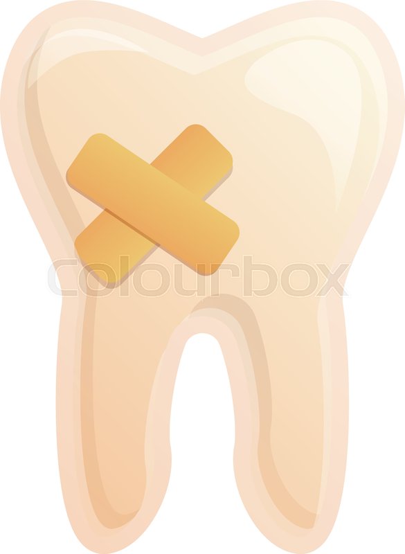 Sick tooth icon. Cartoon of sick tooth ... | Stock vector | Colourbox