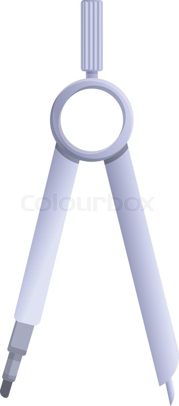 School compass icon. Cartoon of school ... | Stock vector | Colourbox