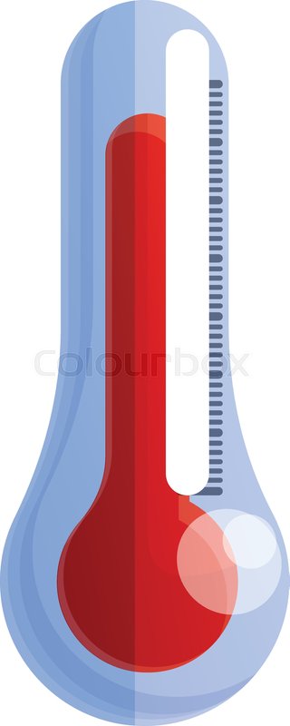 High temperature icon. Cartoon of high ... | Stock vector | Colourbox
