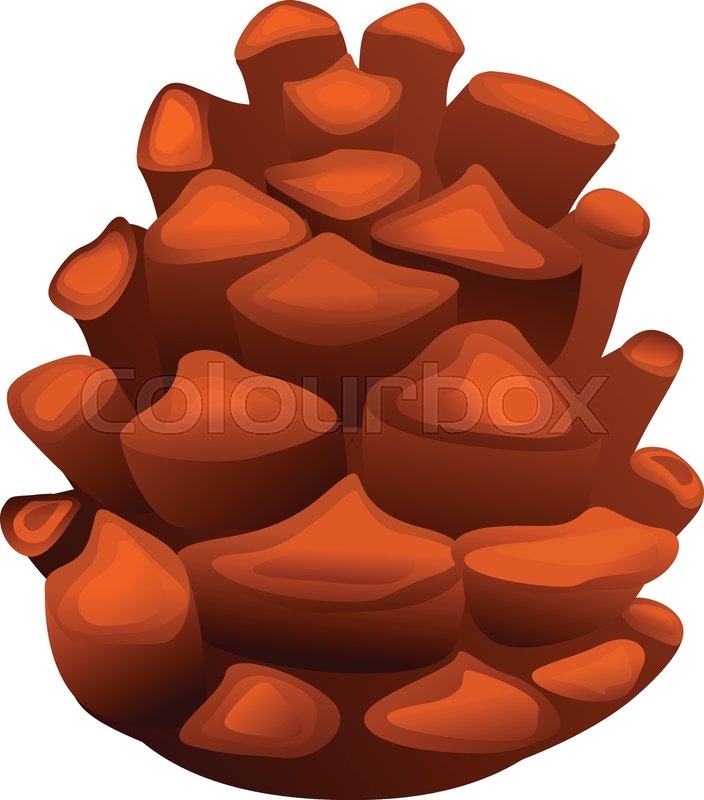 Forest pine cone icon. Cartoon of ... | Stock vector | Colourbox