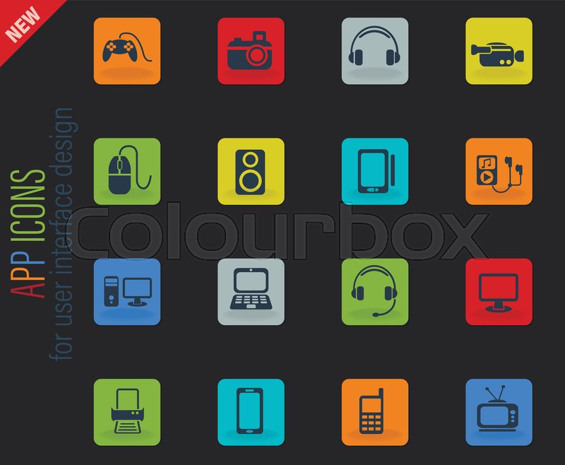 Gadget web icons for user interface ... | Stock vector | Colourbox