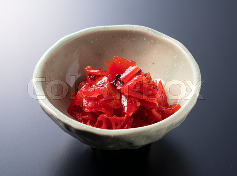 Japanese pickles. Red ... | Stock image | Colourbox