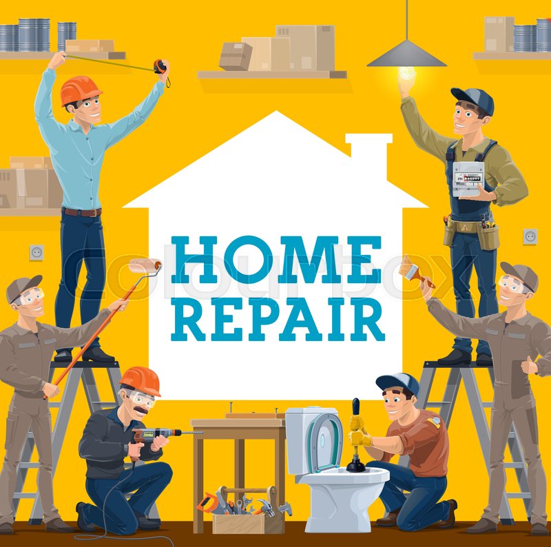 House repair vector design of ... | Stock vector | Colourbox
