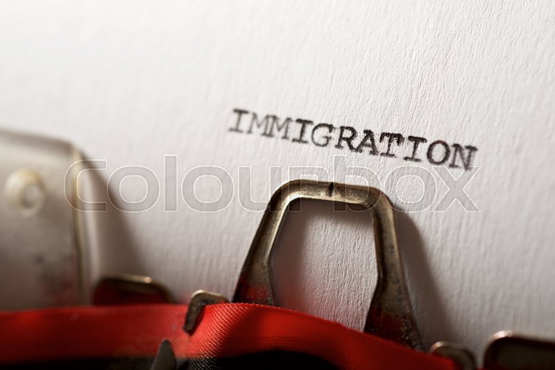 Immigration word written with a ... | Stock image | Colourbox