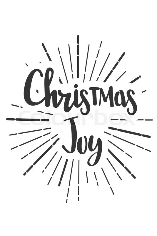 Christmas joy wishes lettering in ... | Stock vector | Colourbox