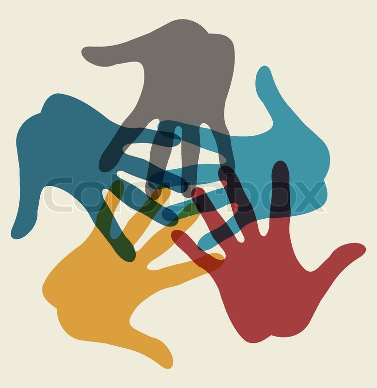 Hands connecting | Stock vector | Colourbox