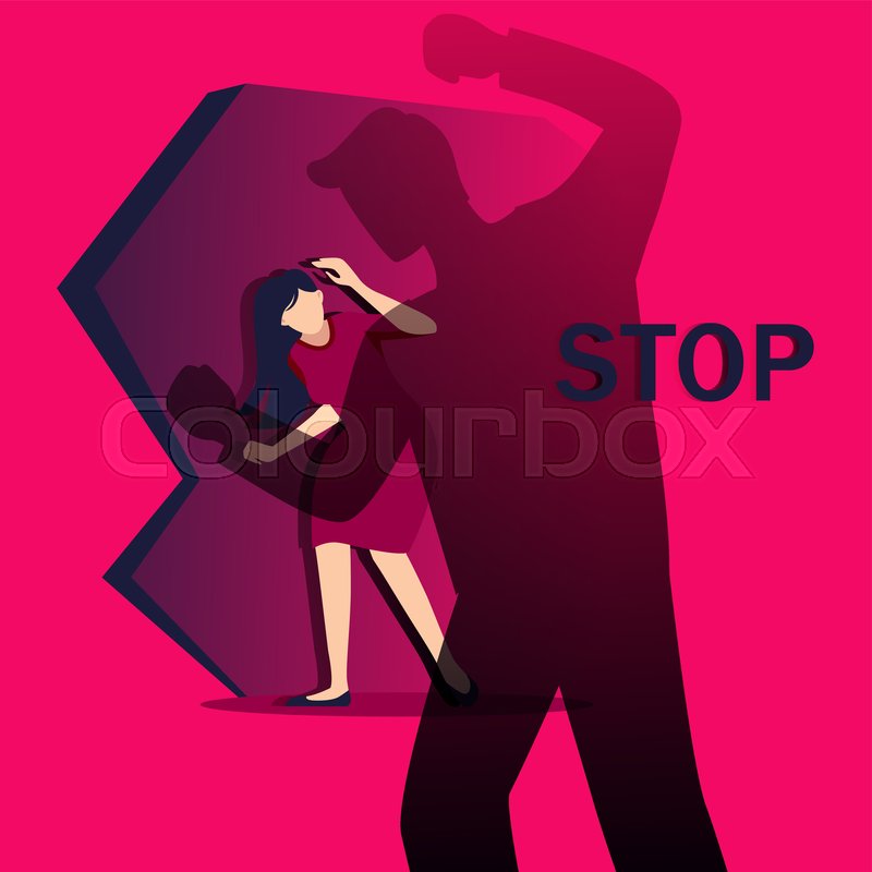 Stop bulling and oppression of women ... | Stock vector | Colourbox