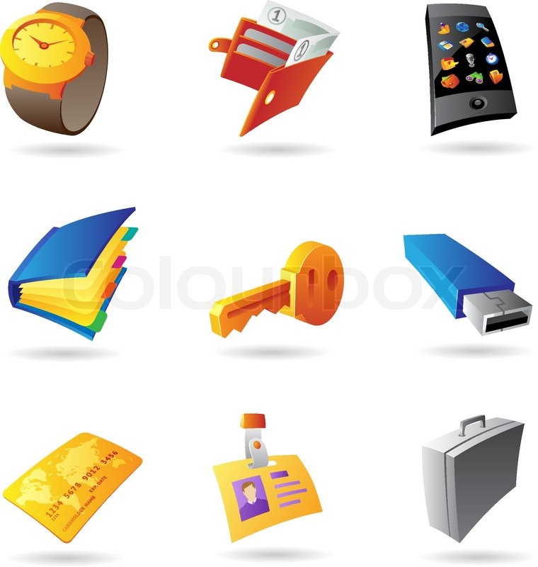Icons for personal items | Stock vector | Colourbox
