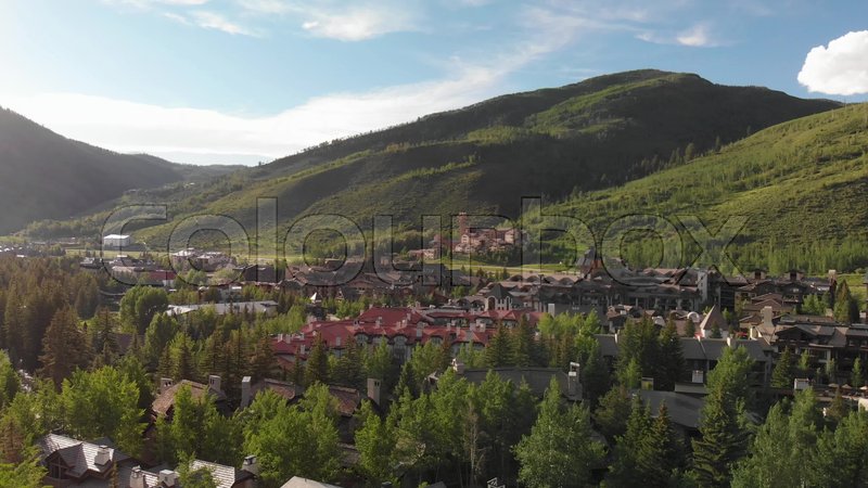 Vail, Colorado. Amazing aerial view of ... | Stock video | Colourbox