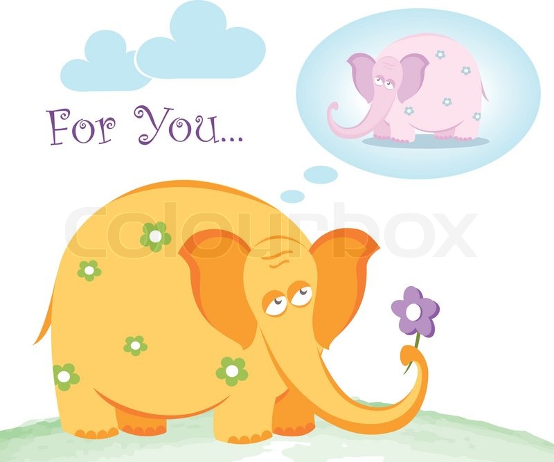 Clip Art Elephants In Love