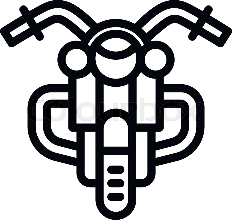 Chopper bike icon. Outline chopper ... | Stock vector | Colourbox