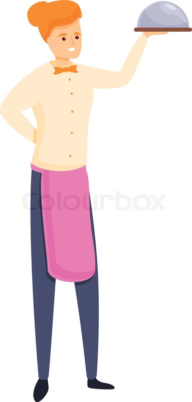 Woman butler icon. Cartoon of woman ... | Stock vector | Colourbox