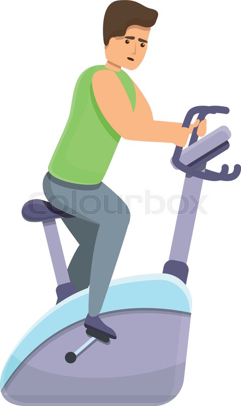 Gym exercise bike icon. Cartoon of gym ... | Stock vector | Colourbox