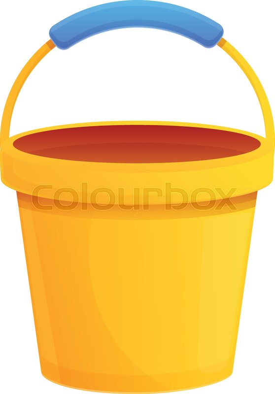 Toy bucket icon. Cartoon of toy bucket ... | Stock vector | Colourbox